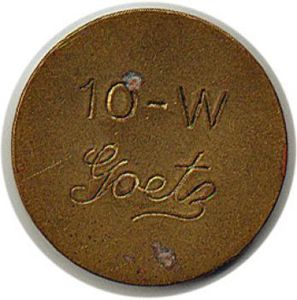 Token: Goetz Chicago USA 10-W Telephone Token (United States of America ...