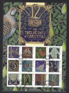 Stamp: The twelve days of Christmas (Isle of Man(The Twelve days of ...
