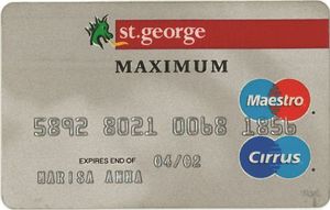 Bank Card: st. george MAXIMUM (St. George Bank, AustraliaCol:AU-MS-0001