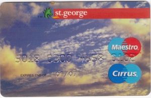 Bank Card: st. george (St. George Bank, AustraliaCol:AU-MS-0002