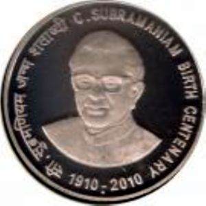 Coin: 100 Rupees (C. Subramaniam Birth Centenary 1910 - 2010) (India ...