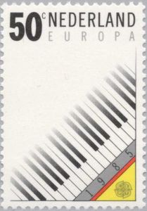 Stamp: Piano Keyboard (Netherlands(Europa (C.E.P.T.) 1985 - European ...