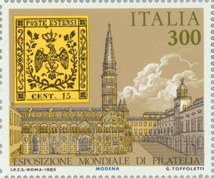 Stamp: Italia 85 International Stamp Exhibition- Modena (Italy) (Italia ...
