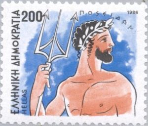 Stamp: Gods of Olympus - Poseidon (Greece(Greek Mythology - Gods of ...
