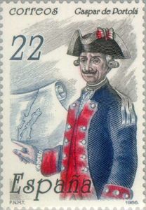 Stamp: Gaspar de Portola (SpainMi:ES 2749,Sn:ES 2497,Yt:ES 2484,Sg:ES ...