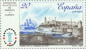 Stamp: ESPAMER '87. La Coruña (Spain) (Stamp Exhibition ESPAMER 1987 ...
