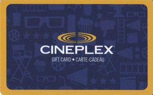 Gift Card: Cineplex on a blue background (Cineplex, Canada(Cineplex ...