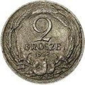 Coin: 2 Grosze (Obverse and Reverse the Same) (Poland) (1918~1939 ...