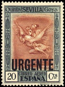 Stamp: Age of Goya, Seville Exhibition (Overprint) (Spain(Quinta de ...