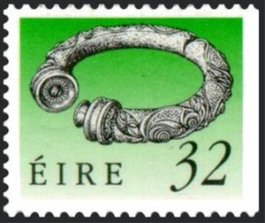 Stamp: Broighter Collar (1st Cent BC) - perf 14x15 (litho printing ...