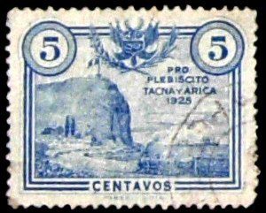 Stamp: Morro de Arica (Peru(Plebiscite Issue) Mi:PE Z1,Sn:PE RA1,Yt:PE ...