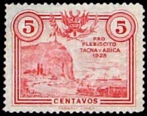Stamp: Morro of Arica (Peru(Plebiscite Issue) Mi:PE Z10,Sn:PE RA2,Yt:PE ...