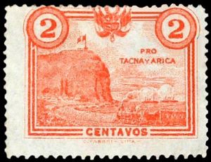 Stamp: Morro of Arica (Peru(Plebiscite Issue) Mi:PE Z4,Sn:PE RA6,Yt:PE ...