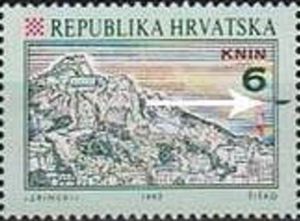 Stamp: Cityscape of Knin (Croatia(Croatian Towns) Cro:HR 14 SPI