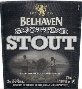 Drink Label: Belhaven Scottish Stout (Belhaven Brewery, ScotlandCol:SQ ...