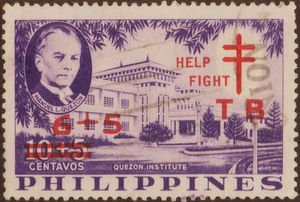 Stamp: Quezon Institute (Philippines(Fight against Tuberculosis) Mi:PH ...
