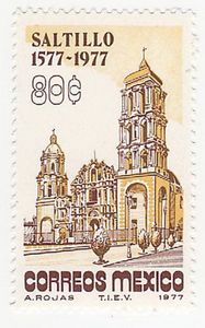 Stamp: 400 aniv.founding of Saltillo (MexicoMi:MX 1549,Sn:MX 1154,Yt:MX ...