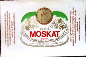 Drink Label: Raki Moskat (Beverage Canteen "Gjergj Kastrioti Skenderbeu ...