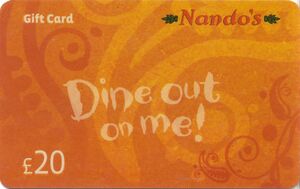 Gift Card: Dine out on me! (Nando's, United Kingdom of Great Britain ...
