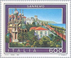 Stamp: Sanremo (Italy(Tourist (18th series 1991)) Mi:IT 2171,Sn:IT 1830 ...