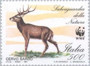 Sello: Sardinian Red Deer (Cervus elaphus corsicanus) (Italia ...