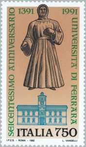 Stamp: 600th Anniversary of Ferrara University (ItalyMi:IT 2202,Sn:IT ...