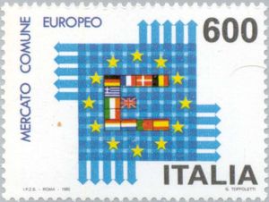 Stamp: European Single Market (ItalyMi:IT 2251,Sn:IT 1915,Yt:IT 1983,Sg ...