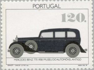 Stamp: Mercedes Benz armoured "770", 1938 (Portugal(Oeiras Automobile ...
