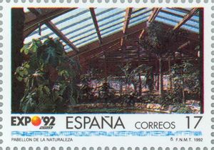 Stamp: Expo '92 World's Fair - Nature Pavilion (Spain(Expo Sevilla ´92 ...