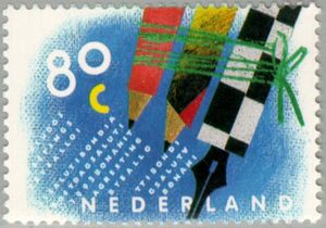Stamp: Pen and Pencils (Netherlands(Letter Writing Campaign) Mi:NL ...