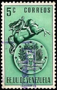 Sello: Venezuela 5 (Venezuela(Arms of Venezuela 1951) Mi:VE 646,Sn:VE ...