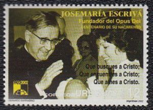 Stamp: St. Josemaría Escrivá blessing Child (Uruguay(St. Josemaría ...