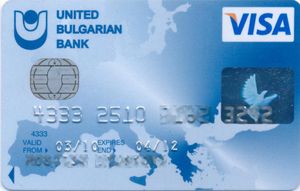 Bank Card: United Bulgarian Bank Visa Blue Map Chip - 02/10 (United ...