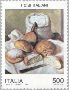 Stamp: Italian Food - Bread (Italy(Italian Food) Mi:IT 2311,Sn:IT 1969 ...