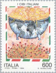 Stamp: Italian Food - Pasta (Italy(Italian Food) Mi:IT 2312,Sn:IT 1970 ...