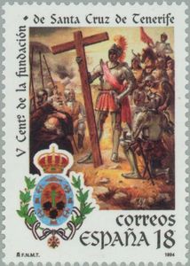 Stamp: Foundation of Santa Cruz, Tenerife (SpainMi:ES 3160,Sn:ES 2776 ...