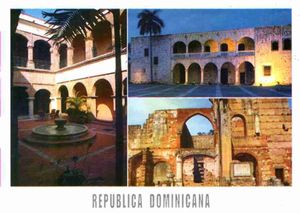 Tarjeta Postal: Dominican Republic. Cathedral and First Hospital ...