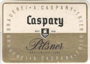 Etiqueta de bebida: Caspary Pilsner (Brauerei Caspary, AlemaniaCol:DE ...