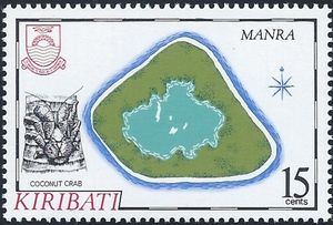 Stamp: Manra (Kiribati(Kiribati Islands Maps) Mi:KI 475,Sn:KI 475,Yt:KI 154,Sg:KI 256