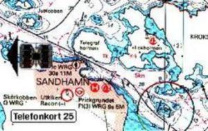 Phonecard: Sandhamn-Nautic Map - Sandhamn - Sjökort (Telia, Sweden ...