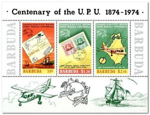 Stamp: UPU centenary (Barbuda(U.P.U. (Universal Postal Union ...