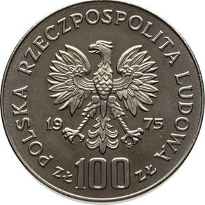 Moeda: 100 Złotych (Ignacy Jan Paderewski - PRÓBA) (Polônia(1952 ~ 1989 ...