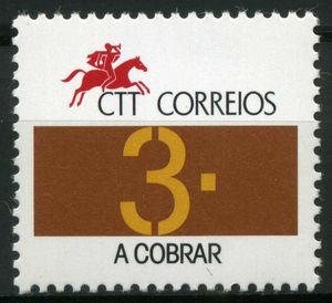 Stamp: Postage Due (Portugal) (Postage Due) Mi:PT P95,Sn:PT J90,Yt:PT ...