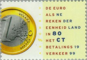 Stamp: Introduction of the Euro (European Currency) (NetherlandsMi:NL ...