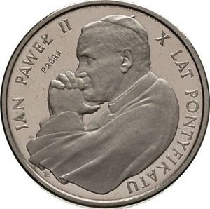 Moeda: 2,000 Złotych (PRÓBA) (John Paul II) (Polônia(1952 ~ 1989 - República Popular da Polônia ...