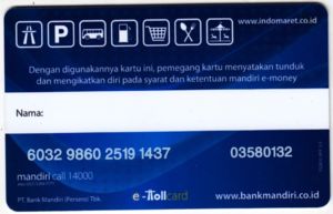 Bank Card: Indomaret Card (Bank Mandiri, IndonesiaCol:ID-GM-0027