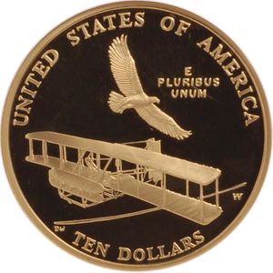 Coin: 10 Dollars (First Flight Centennial) (United States of America ...