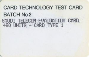 Phonecard: CARD TECHNOLOGY TEST CARD BATCH No 2 - Type 1 (Test, Proof ...