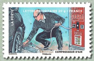 Stamp: Air Compressor (France(Stamp Day 2013) Yt:FR A891,Mi:FR 5691,Sn ...