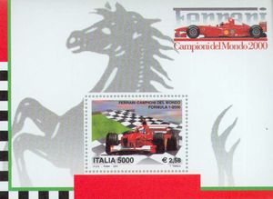 Stamp: Ferrari, F1 Champions Souvenir Sheet (Italy(Ferrari, Formula One ...